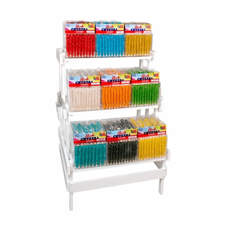 9 Bin Rock Crystal Candy Wood Floor Display – Squire Boone Village